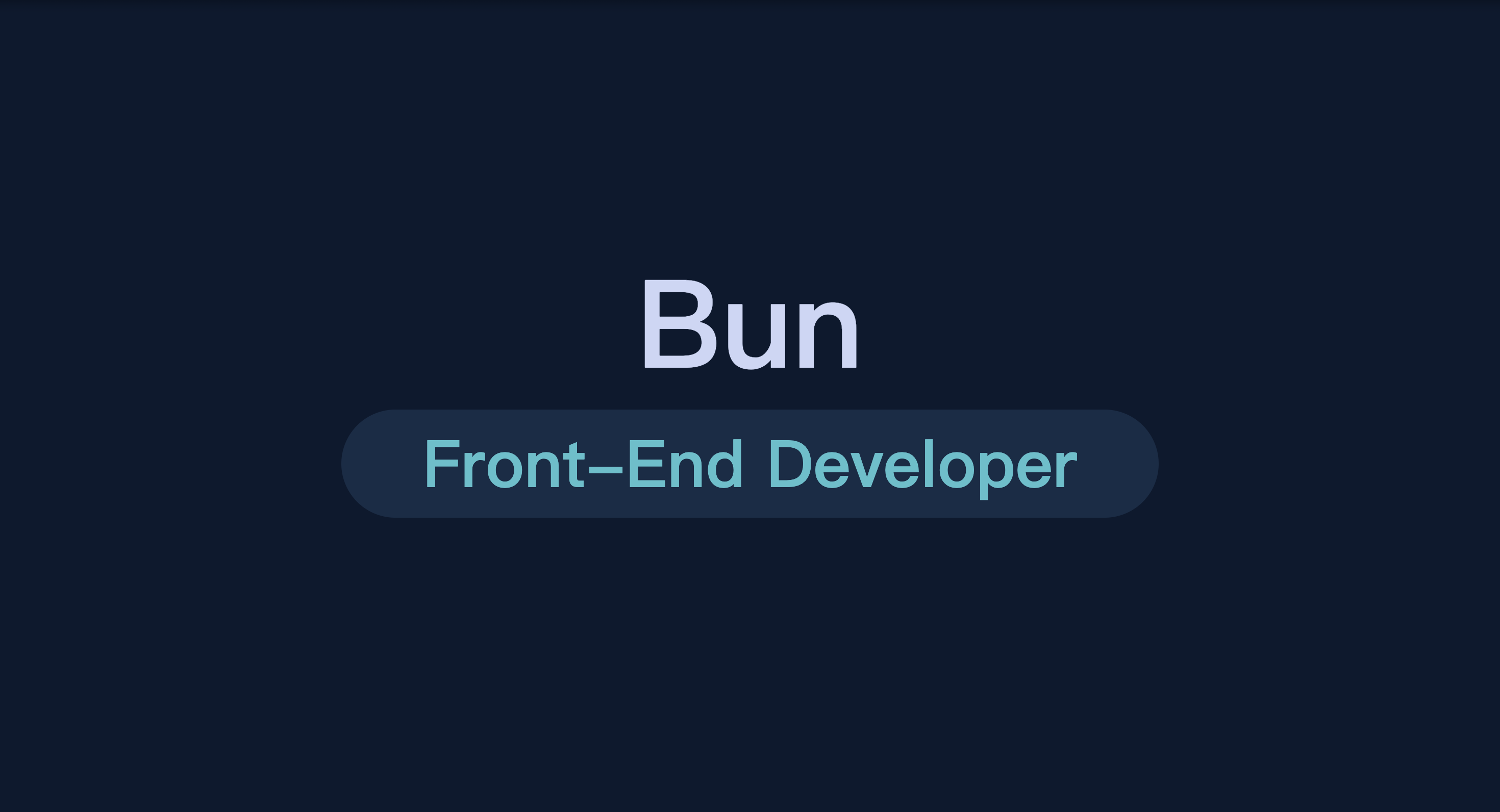 Bun - Front End Developer